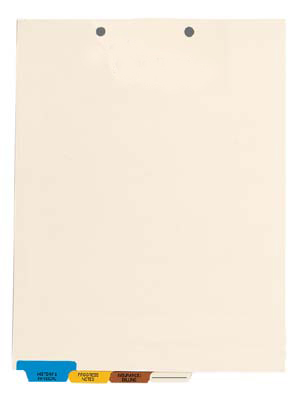 Medical Chart Tab Divider Set - Bottom 4-Tab Set - Item # FMBT4 ...