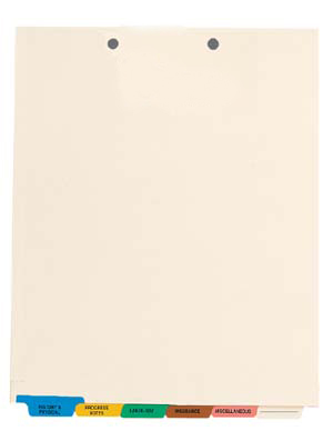 Medical Chart Tab Divider Set - 6-Tab Bottom Set - Item # FMBT6 ...