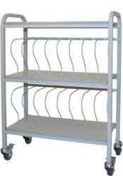 Mobile Medical Chart Rack (16 Space), 3 Binder Storage Cart - Item ...