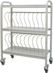 Mobile Chart Storage Rack (20 Space) 2 Nursing Chart Binder Cart - Item ...