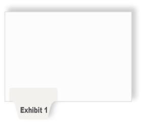 Legal Numeric 1-50, Exhibit Index Tab Dividers, Individual Bottom Tabs ...