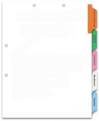Medical Chart Tab Divider Set - 5-Tab Side Set - Item # FMST5W ...