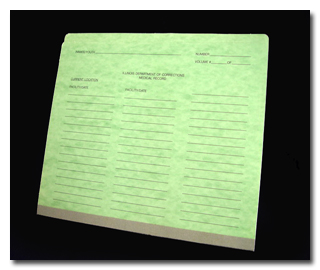 Prison Inmate Medical Record Folder - Correctional Facility - Heavy ...