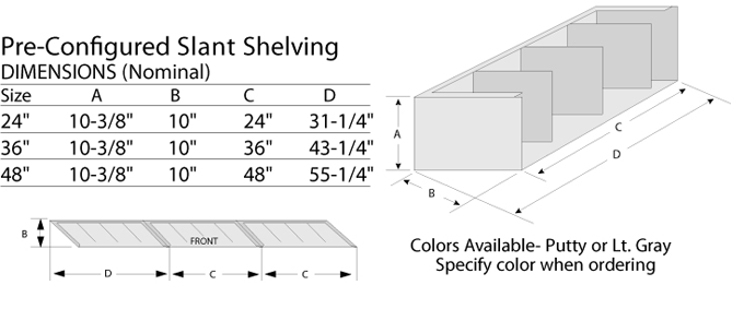 Slanted Stackable Shelving Cabinets (Angled) - Jeter Slant Match ...